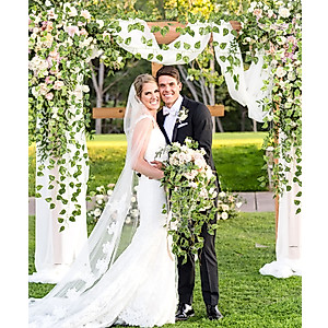 AITISOR 24 Pack 173ft Artificial Ivy Vines Fake Garland Leaves Plants Hanging Greenery Garland for Bedroom Wedding Party Garden Wall Decoration