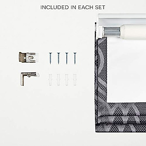 Exclusive Home Curtains Prague Trellis 100% Blackout Polyester Roman Shade, 23"x64", Grey