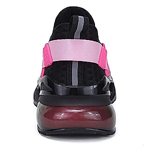 Coolloog Kids Sneakers, Girls Sneakers Breathable Lightweight Tennis Casual Athletic Running Shoes Size 2 Rose red