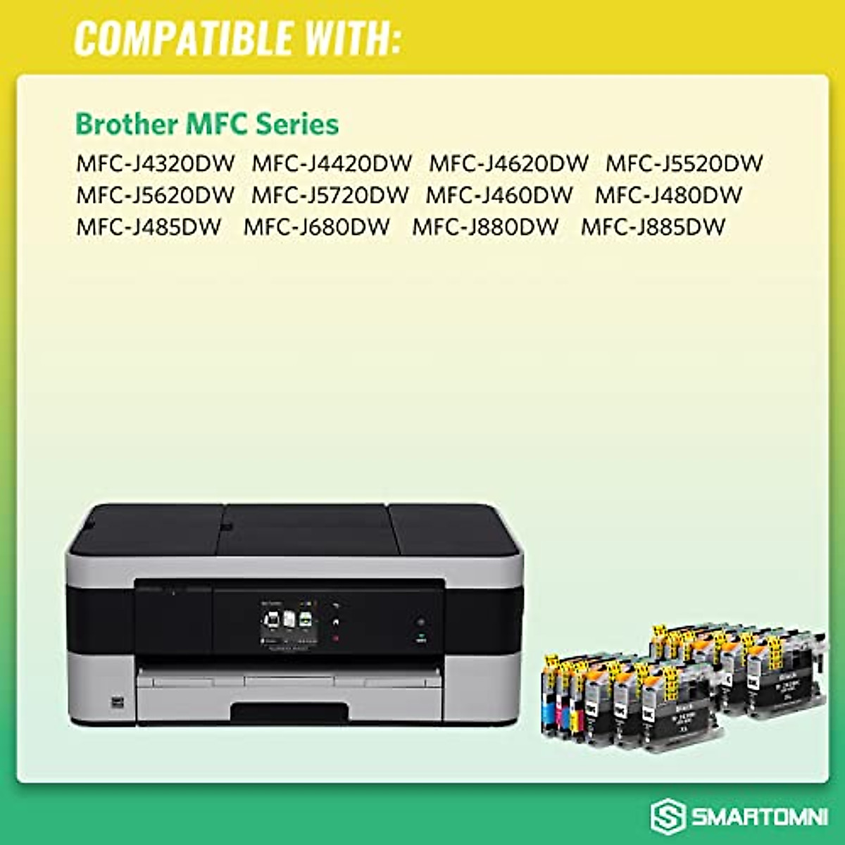 S SMARTOMNI Compatible LC203 LC201 Ink Cartridge Replacement for Brother LC203 XL LC201 XL for MFC-J460DW J480DW J485DW J680DW J880DW J885DW J4320DW J4420DW J4620DW J5620DW J5520DW J5720DW (12 Pack)