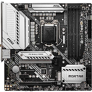 MSI MAG B460M Mortar WiFi Gaming Motherboard (mATX, 10th Gen Intel Core, LGA 1200 Socket, DDR4, CFX, Dual M.2 Slots, USB 3.2 Gen 1, 2.5G LAN, DP/HDMI, Wi-Fi 6 Pre-Certified)