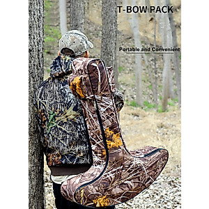 UNISTRENGH Crossbow Soft Case Tactical Archery Cross Bow Bag with Backpack Straps (Reed Camouflage#2, 35.4''L*27.56''W*8.27''D (90X70X21CM))