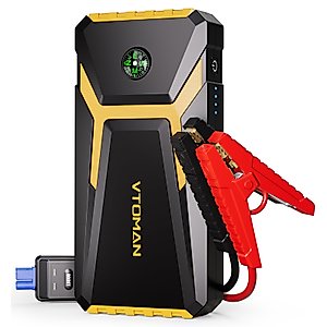 VTOMAN V6 Pro 2000A Jump Starter, Car Battery Jumper Starter Portable for 7L Gas/5L Diesel Engines, Jump Box,12V Auto Jump Start Battery Pack, Lithium Booster Pack, Portable Charger and Jumper Cables