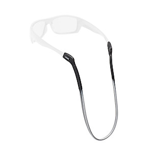 Chums Switchback Eyewear Retainer - Lightweight Silicone Sunglasses Strap (Black/Smoke)