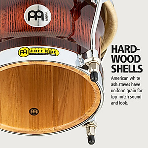 Meinl Percussion WB500AMB Free Ride Series Woodcraft Bongos, Antique Mahogany Burst