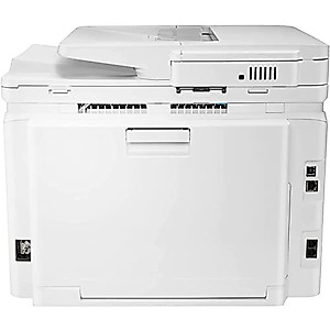HP Color Laser Jet Pro M283cdw-F Wireless All-in-One Laser Printer, Print Scan Copy Fax, 600x600DPI, 260-Sheet, 22ppm, White, Auto 2-Sided Printing, Remote Mobile Print, Durlyfish USB Printer Cable