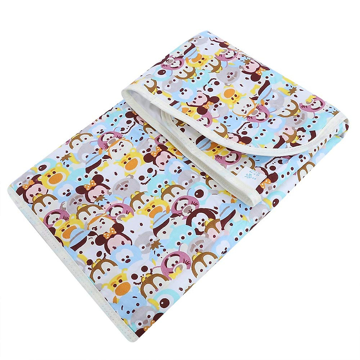 Portable Travel Changing Mat Waterproof Breathable Baby Thicken Cotton Urine Pad Infant Diaper Changing Pad for Boys Girls Newborn (Animals)