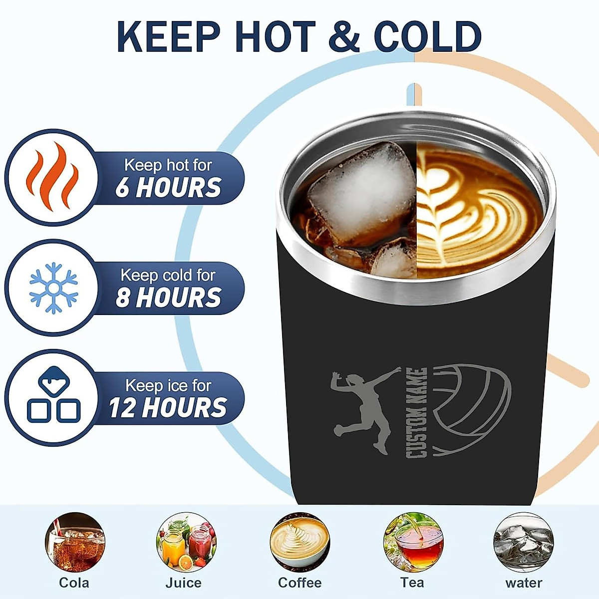 Custom Tumbler Personalized Tumbler with Name Birth Flower 40 Oz Customized Insulated Tumbler Mug Cup with Lid and Straw-Personalized Gifts for Women