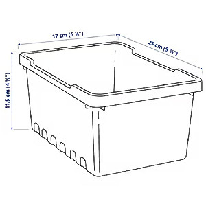 UPPSNOFSAD Storage Organizer Box Black 9 ¾x6 ¾x4 ½ "/1 Gallon (Pack of 2)