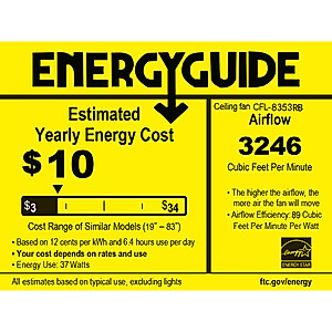 Warehouse of Tiffany CFL-8353RB Gliska 52-Inch 5-Blade Rustic Bronze Lighted w Crystal Shade Ceiling Fan, Brown