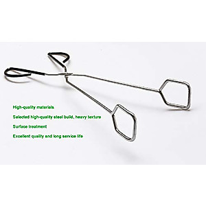 Stainless Steel Kitchen Tongs, Hiash 16 Inch Extra Long Scissor Tongs with Comfortable Handle for Barbecue Grilling