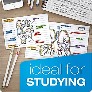 Oxford Ruled Index Cards, 3" x 5", White, 300 Per Pack (40149)