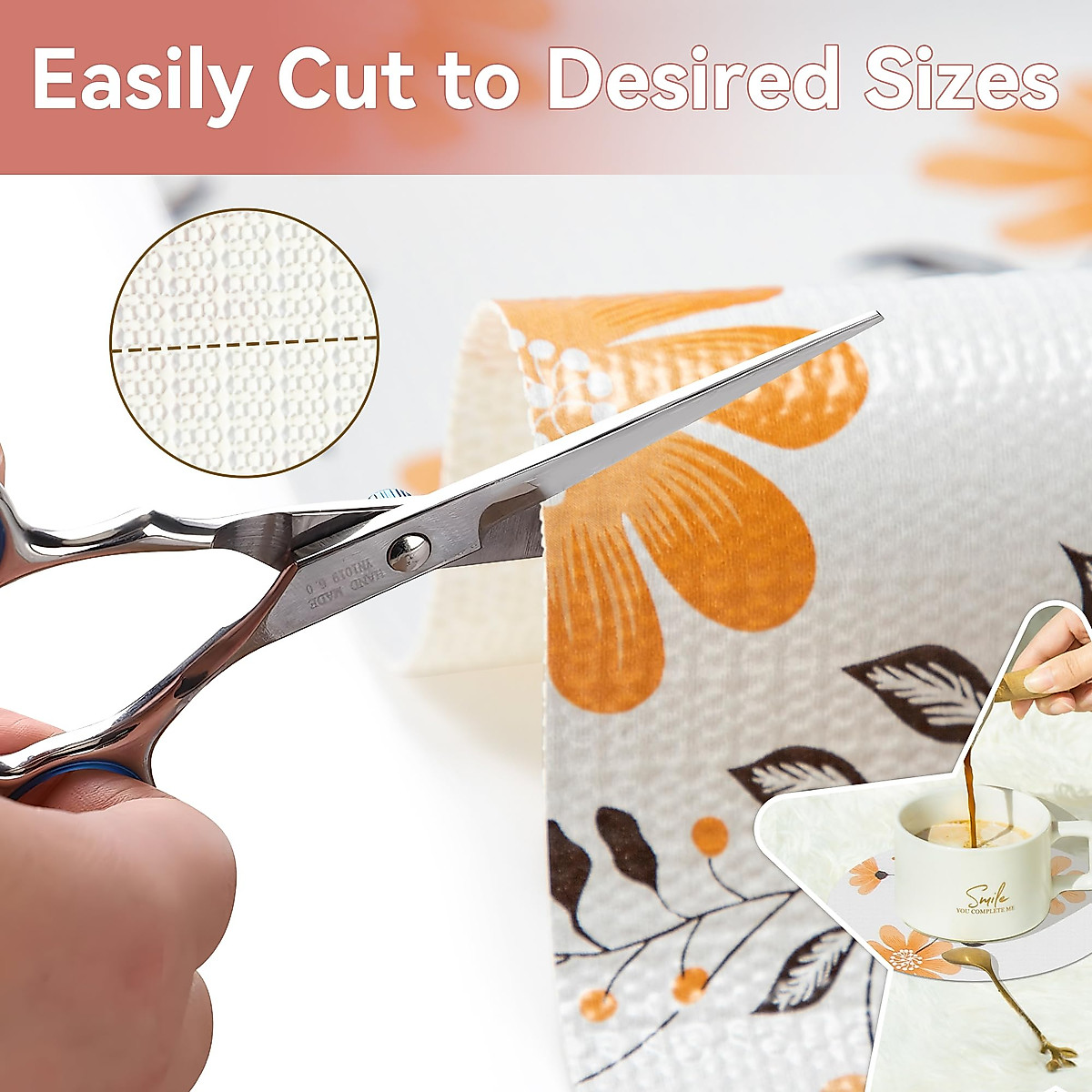 RAY STAR Shelf Liner, 12 Inch x 10 Feet Non Adhesive White Daisy Red Floral Cabinet Liner for Pantry Drawer Vanity, Strong Grip Non Slip Waterproof, Shelf Liners for Kitchen Cabinets