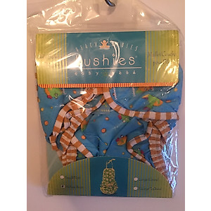 Kushies Girls Swimsuit Diaper - XLarge - Fish on Blue Background …