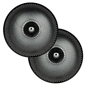 Low Volume Hi Hat Cymbals, 14 inches Practice Hi Hat Cymbal Pair, Quiet HiHat Cymbals (14", Black)