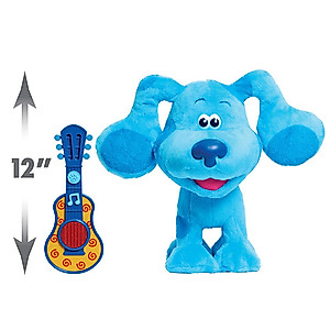 Blue’s Clues & You! Dance-Along 12-inch Blue Plush Stuffed Animal, Guitar Plays Music from the Show, Dog
