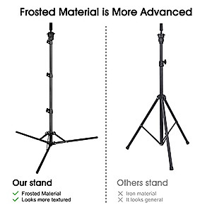 MEIBR Foldable Wig Stand Tripod, Mannequin Head Stand Frosted Material, Adjustable Tripod for Mannequin Head Holder for Cosmetology Hairdressing Training