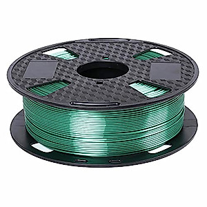 Shiny Silk Green PLA Filament 1.75 mm 3D Printer Filament 1KG 2.2LBS Spool 3D Printing Material Shine Silky Shiny Metal PLA CC3D Silk PLA Metallic Sage Green Color