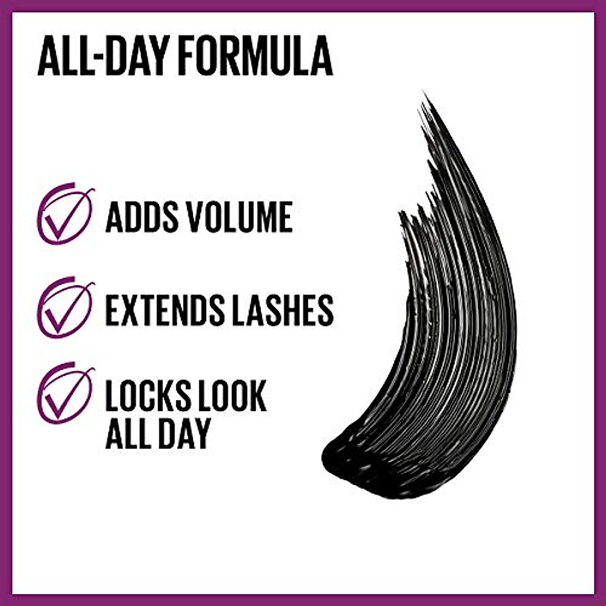 Maybelline The Falsies Lash Lift Washable Mascara Volumizing, Lengthening, Lifting, Curling, Multiplying, Eye Makeup, Blackest Black, 1 Count