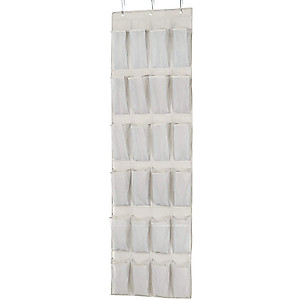 Amazon Basics 24-Pocket Over-the-Door Hanging Medium-Size Shoe Organizer