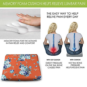 NiYoung Excellent Support & Comfort Memory Foam Seat Cushion Soft Cool Cushion, Enhanced Office Chair Wheelchair Car Seat Cushion for Back Hip Pain Relief - Indiana Western Southwest Mesas