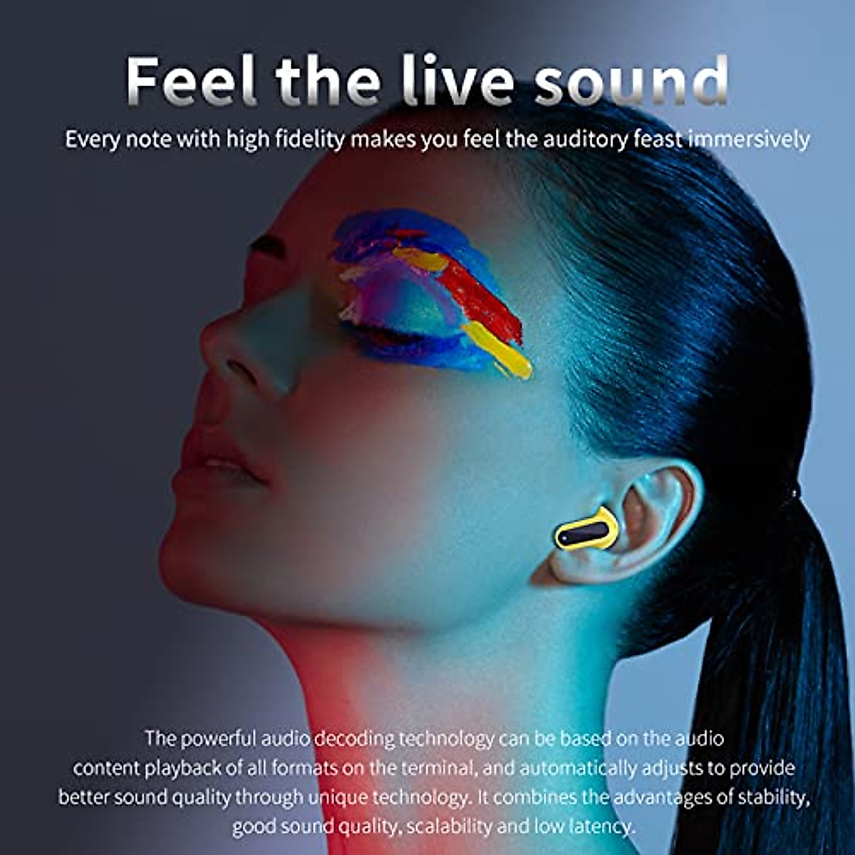 Loluka Smallest Earbuds Invisible Bluetooth Earbuds Mini Wireless Ear Buds Discreet Bluetooth Earpiece Tiny Hidden Small Ears Earbud for Work Headphones Sleep True Wireless Earpiece with Microphone