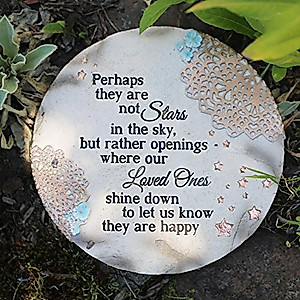 Pavilion Gift Company 19058 Light Your Way Memorial Garden Stone, 10-Inch, Stars in The Sky, Original Version