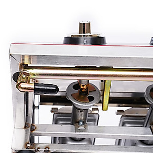 Commercial Gas LPG Grill, 3 Burners Smokeless Gas Grill with Separate Switch, Portable Barbecue Gas LPG Grill with Oil Catching Pan & Food Pan, BBQ Gas Grill for Indoor, Outdoor