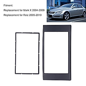 Aramox Dash Install Kit, Car Radio Stereo Fascia DVD CD Player Frame 2 DIN Dashboard Mount Trim Black Replacement for Mark X 2004?2009