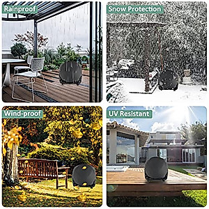 ELONGRIVER Industrial Fan Cover,Waterproof&Dust-proof Cover for 24” High-Velocity Drum Fan, Floor Fan Cover In Heavy Duty Material for Outdoor&Indoor