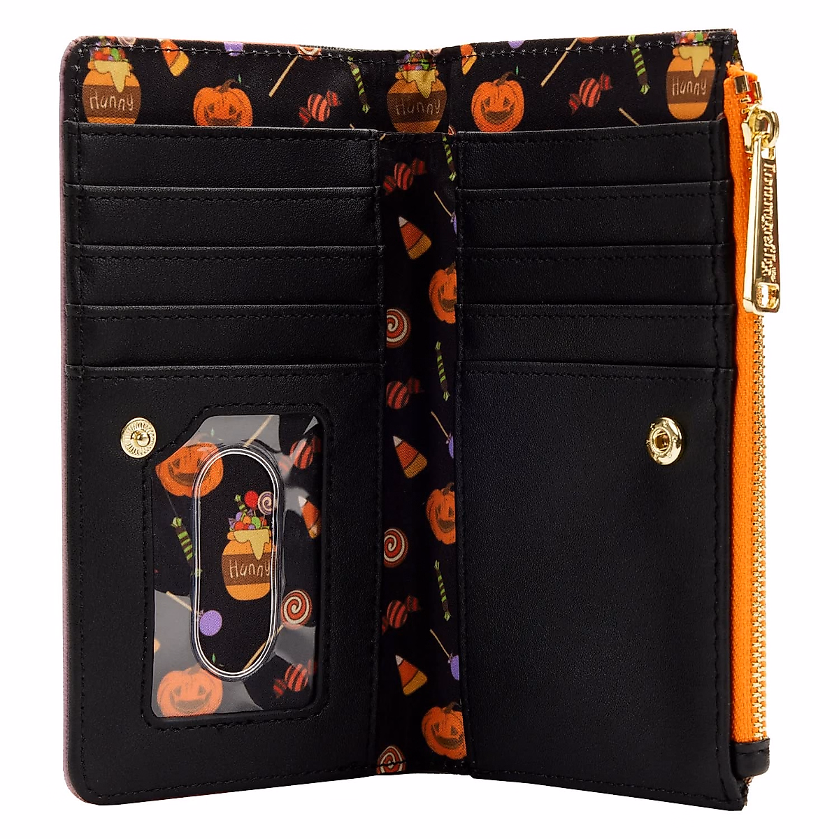 Loungefly Disney Winnie the Pooh Halloween Group Glow-in-the-Dark Flap Wallet