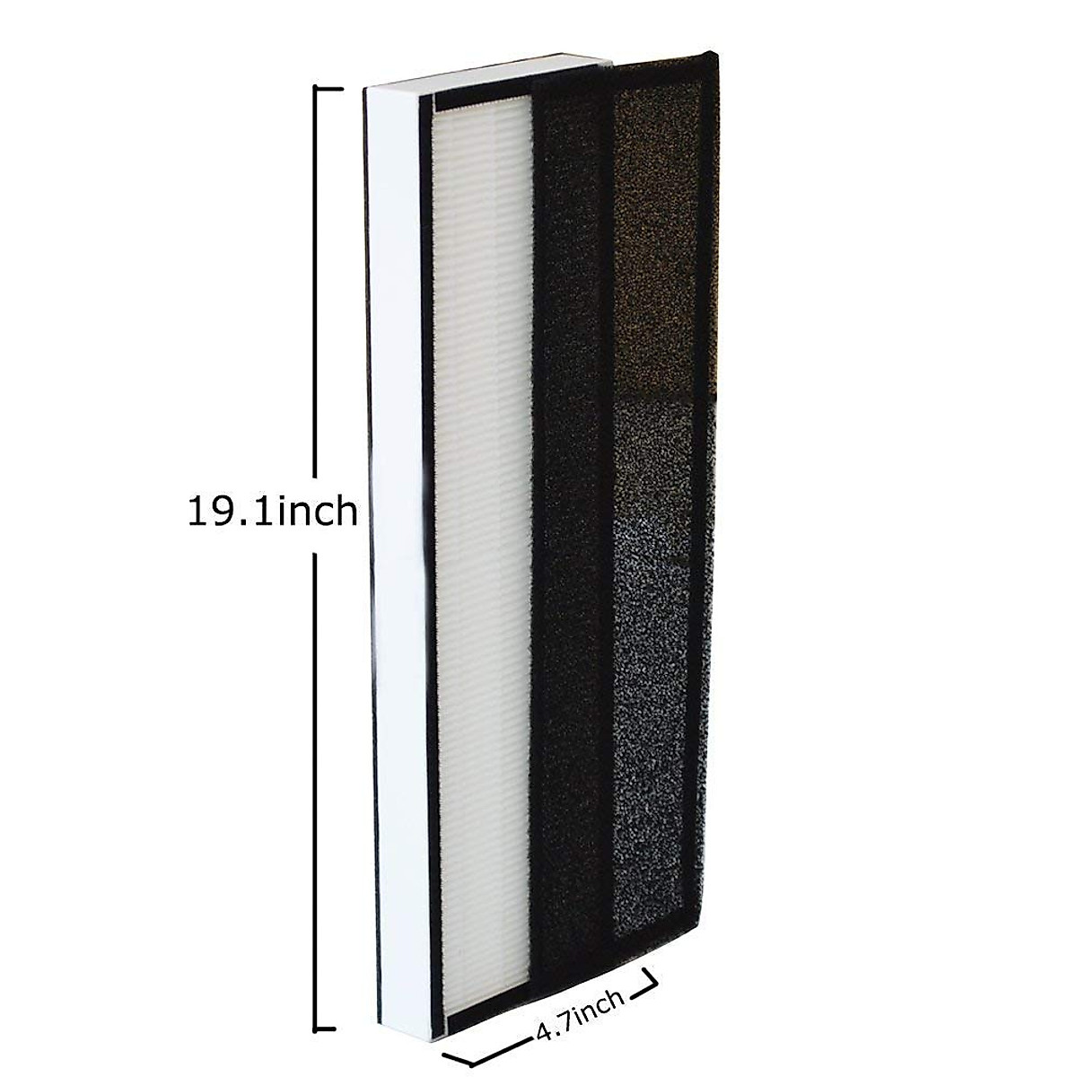 EZ SPARES Replacement for True HEPA Charcoal Air Purifier Filter Fit GermGuardian FLT5000 FLT5111 AC5000 Series Filter C Attachment(2pcs)