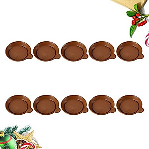 Hemoton 10PCS Plastic Flowerpot Tray Wave Plant Saucer Garden Plant Saucers Plastic Plant Flower Pot Mini Plastic Succulent Tray Plant Pot Base House Plants Indoors Live Earth Round
