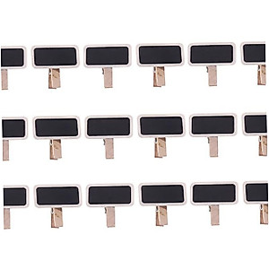 50pcs Mini Blackboard Wooden Clips Blackboard for Kids Message Board Small Blackboard