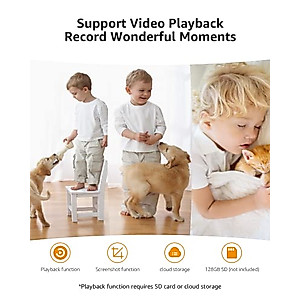VENZ Security Camera, 2K 3MP Indoor Camera 360° Pan/Tilt View, Baby Monitor with Camera and Audio, 2.4G WiFi Pet Dog Camera with Phone App,Compatible with Alexa and Google Assistant