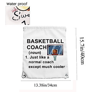 CMNIM Basketball Coach Gifts Funny Basketball Coach Definition Small Drawstring Bag Gifts for Basketball Coaches from Team (Basketball Coach Drawstring Bag)