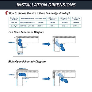 ZHIRCEKE Kitchen Pull Out Shelf Organiser for More Than 860Mm Cabinet Swing Tray Revolving Corner Pull Out Organizer with Soft Close for Cupboard,Open Right