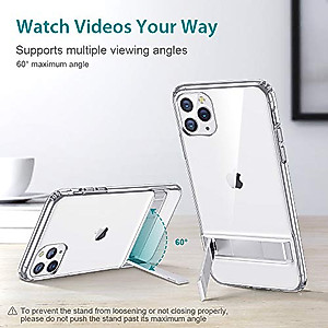 ESR Metal Kickstand Designed for iPhone 11 Pro Max Case, [Vertical and Horizontal Stand] [Reinforced Drop Protection] Flexible TPU Soft Back for iPhone 11 Pro Max (2019 Release), Clear