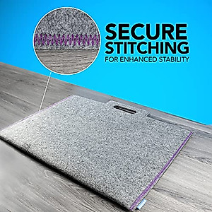 Itoya ProFolio Midtown Bag 17x23 - Gray Artist Portfolio Carrier with Purple Stitching - Stylish Portfolio Folder for Artwork and Art Portfolios - Portable Art Portfolio Bag and Art Carrying Case