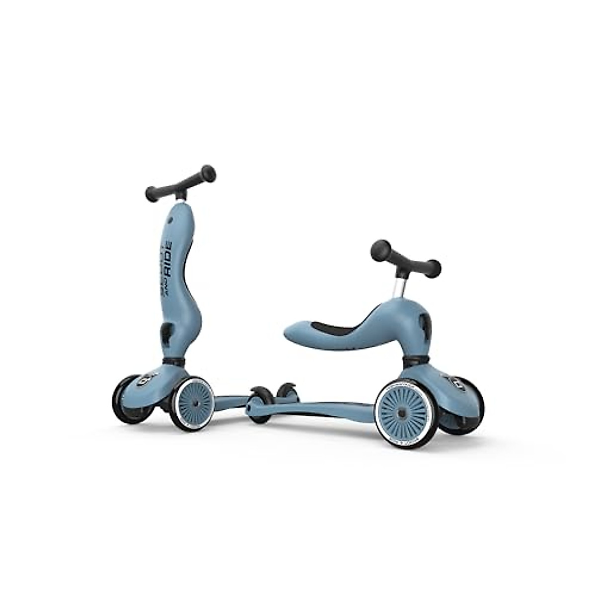 Scoot & Ride 2-in-1 Ride-On & Stand Kids Scooter, Ages 1 to 5, Highwaykick 1, Steel