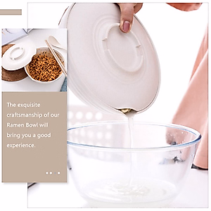 Hemoton 1 Set Ramen Bowl Japanese Noodle Bowl Instant Noddles Bowl with Chopstick and Spoon