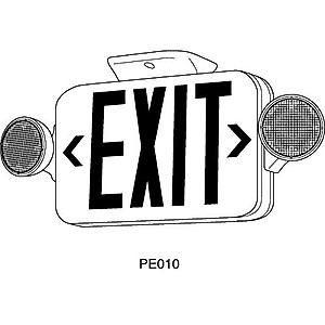 Compass CCG Hubbell Lighting LED 2 Head Emergency Light, White