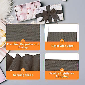 MuRealy Wire Ribbon - Premium Grey Ribbon Wired Burlap Ribbons 2 Inch, Burlap Fabric Ribbon Roll of 6 Yards, Gifts Wrapping Ribbons, Burlap Ribbon for Crafts