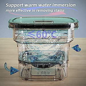 Portable Mini Washing Machine Lightweight travel, Small Clothes washer for apartments, Foldable washing machine Perfect for Camping, Travelling (BLUE)