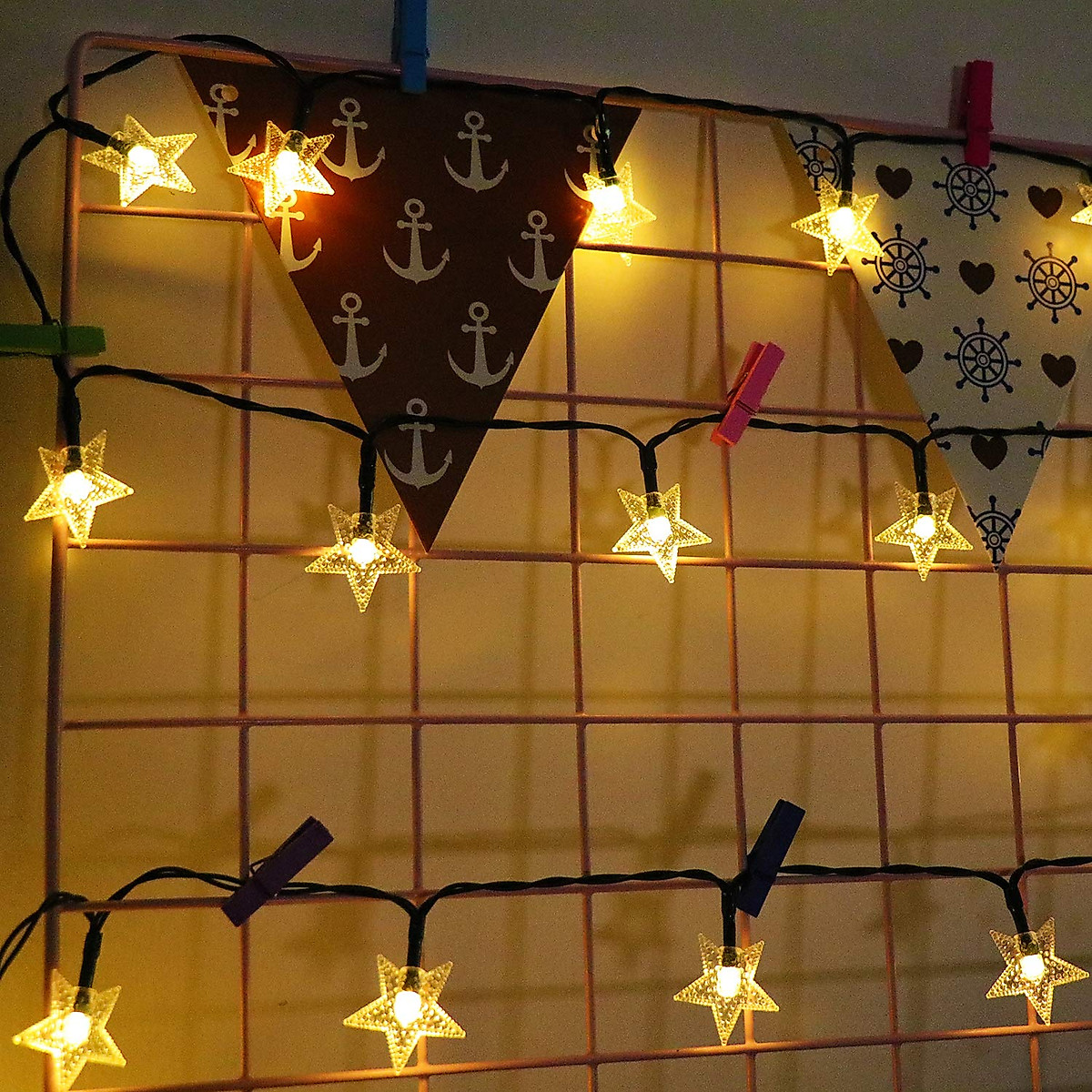 Winboom 100 Led 39.4FT Solar Christmas Lights Outdoor Waterproof 8 Modes Star Solar String Lights,Solar Powered Fairy Light for Outside Garden Tree