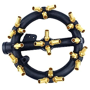 Joywayus Natural Gas Jet Burner 23 Tips for Wok Range,Stir Fry,Grilling,Cast Iron Body Round Nozzle Jet Burner