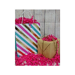 MagicWater Supply Crinkle Cut Paper Shred Filler (2 oz) for Gift Wrapping & Basket Filling - Pink