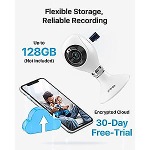 ZOSI C611 2K WiFi Indoor Home Security Camera for Baby Monitor/Nanny/Pet Cam with Phone app,Night Vision,2-Way Audio,Motion Detection,Cloud & SD Card Storage,Works with Alexa,24/7 Surveillance