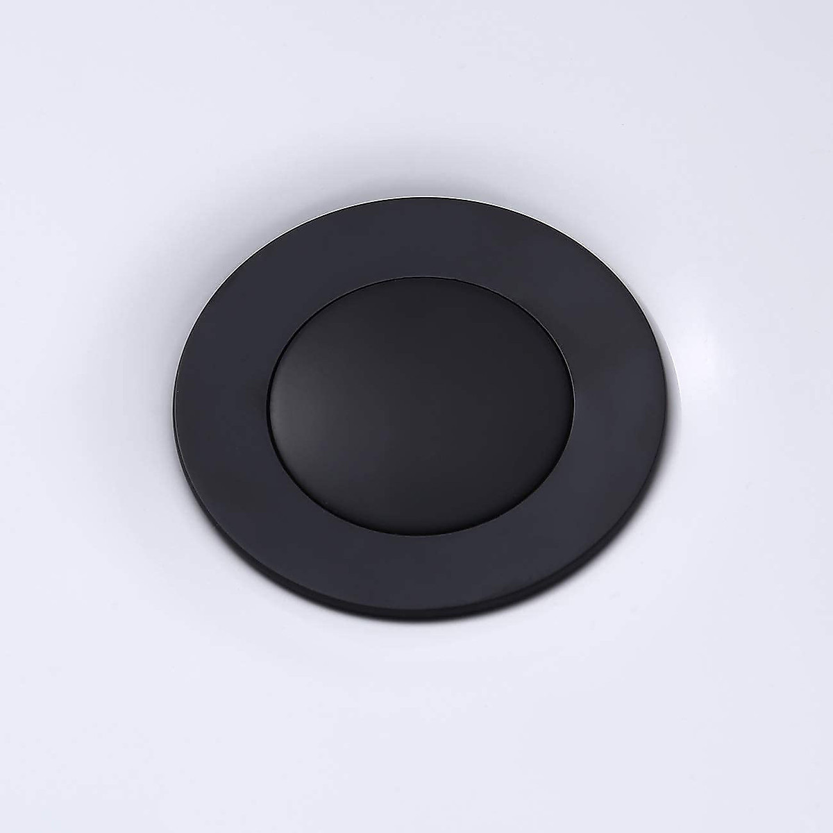 KES Bathroom Sink Drain with Overflow Pop Up Drain Assembly Vessel Sink Stopper Matt Black, S2007A-BK