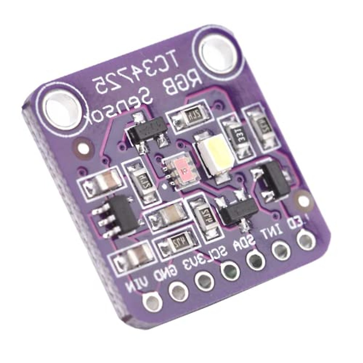 RGB Color Sensor, Low Power High Sensitivity Colour Sensing Module 400kbit/s Data Rate with Pin Header for Industrial Automation